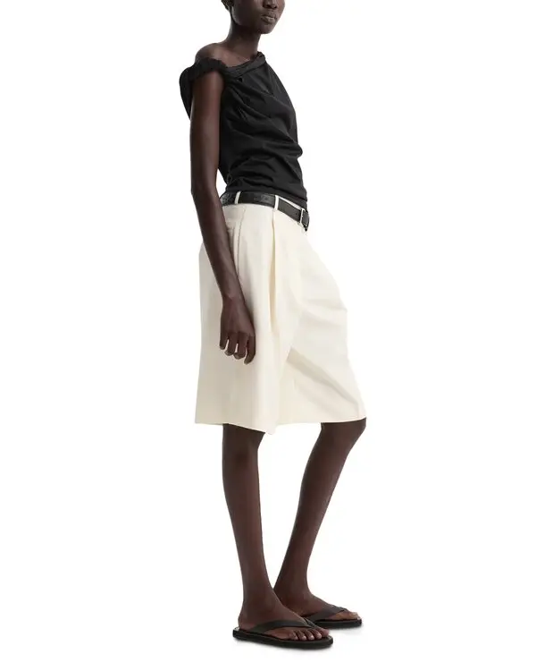 RÓHE Sculptural Cotton-silk Blend Top With Asymmetrical Draping