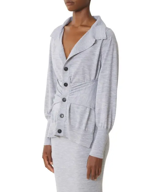 LANVIN Draped Wool Cardigan