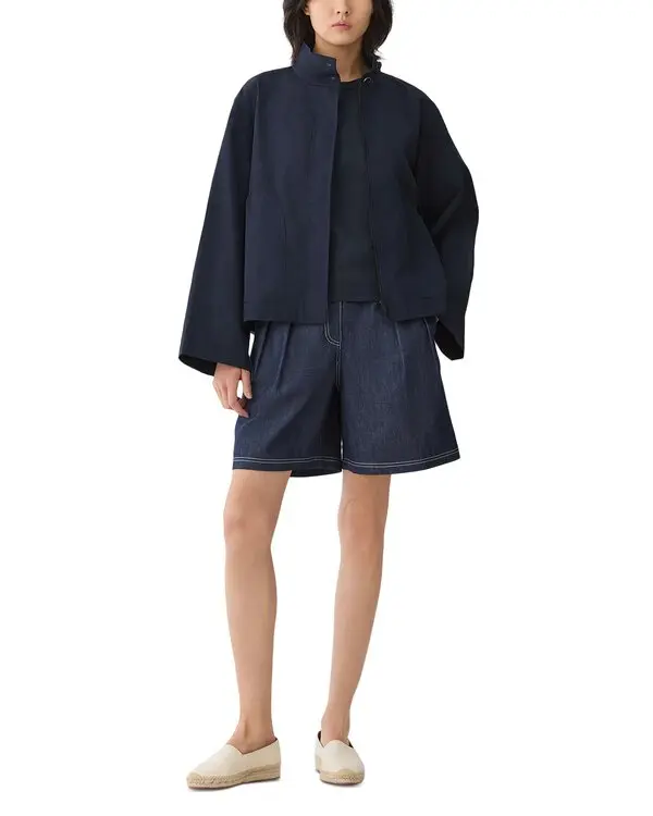 Lafayette 148 New York Funnel Neck Wide Sleeve Jacket
