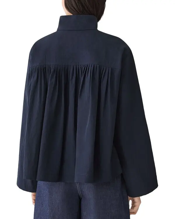 Lafayette 148 New York Funnel Neck Wide Sleeve Jacket