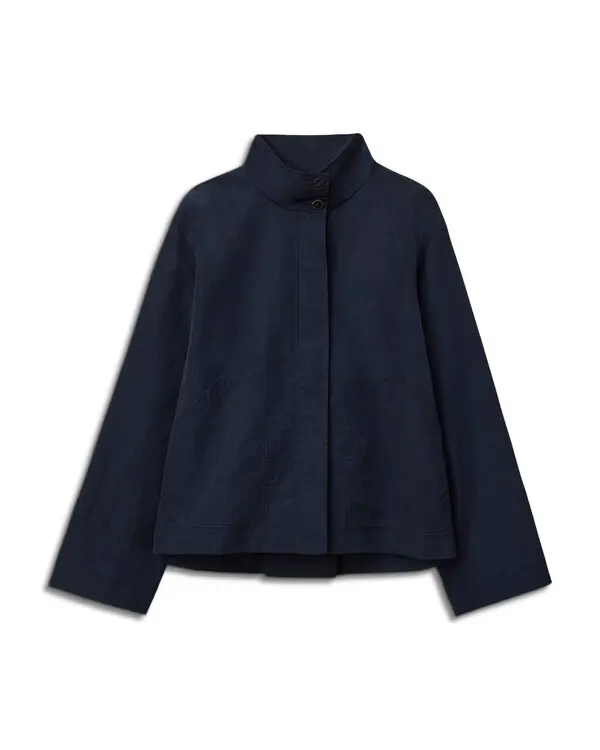 Lafayette 148 New York Funnel Neck Wide Sleeve Jacket