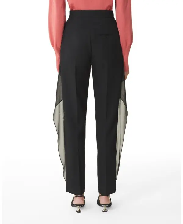LANVIN Frilled Wool Trousers