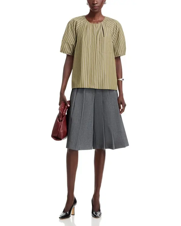 3.1 Phillip Lim Striped Lantern Sleeve Top