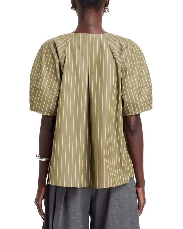 3.1 Phillip Lim Striped Lantern Sleeve Top