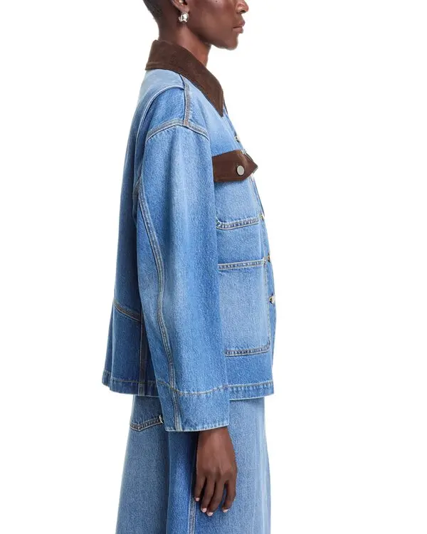 3.1 Phillip Lim Denim Chore Jacket With Corduroy Collar