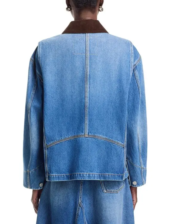3.1 Phillip Lim Denim Chore Jacket With Corduroy Collar