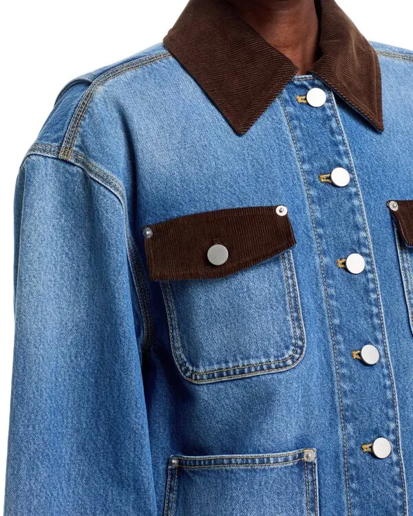3.1 Phillip Lim Denim Chore Jacket With Corduroy Collar