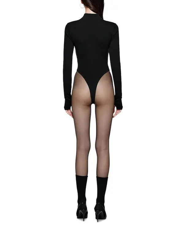 L'EMIUNE Long Sleeve High Neck Bodysuit
