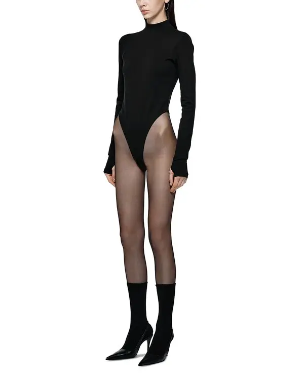 L'EMIUNE Long Sleeve High Neck Bodysuit