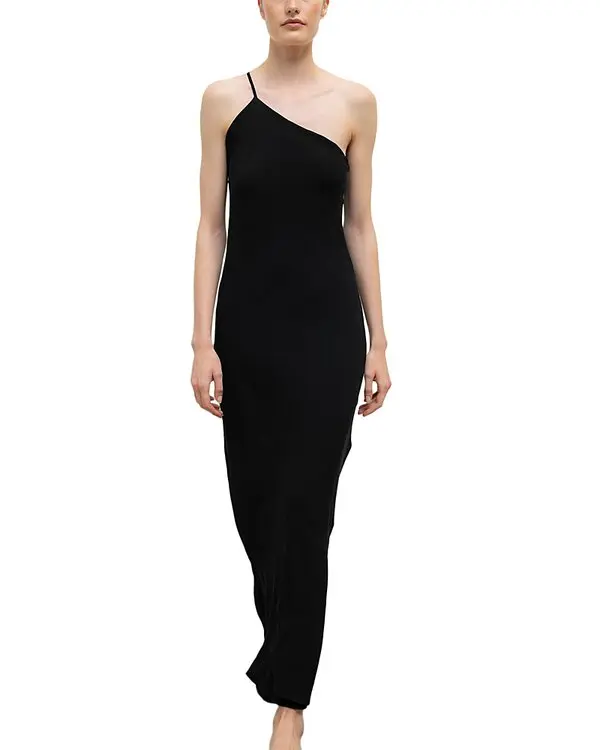 LESET Ari One-shoulder Maxi Dress