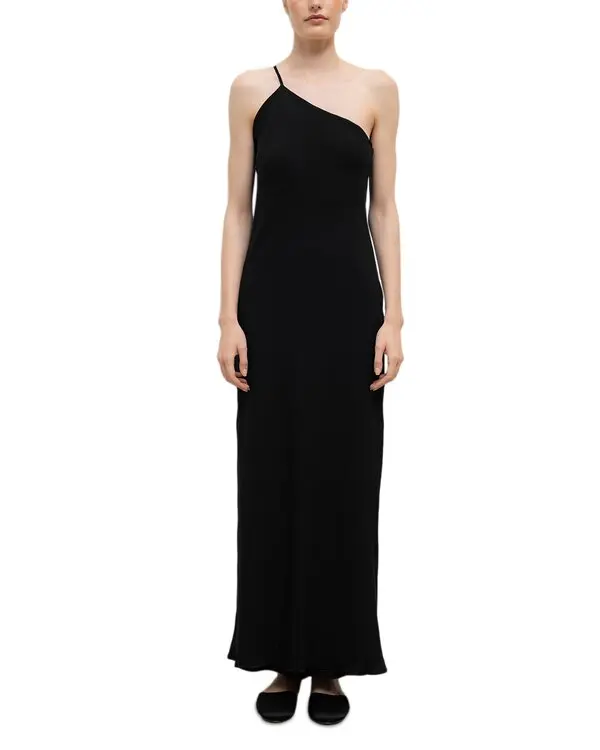 LESET Ari One-shoulder Maxi Dress
