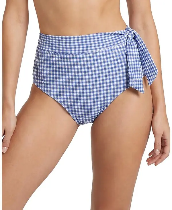 CHANGE OF SCENERY Side Tie Gingham Bikini Bottom - Bluebell Gingham