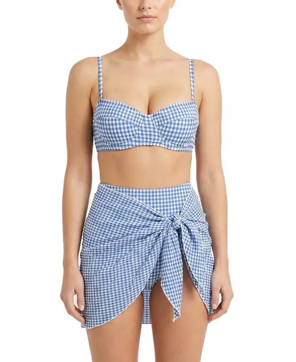 CHANGE OF SCENERY Side Tie Gingham Bikini Bottom