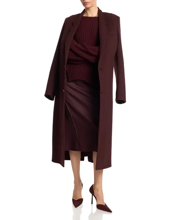 Victoria Beckham Ribbed Merino Wool And Cashmere Jumper - Acai