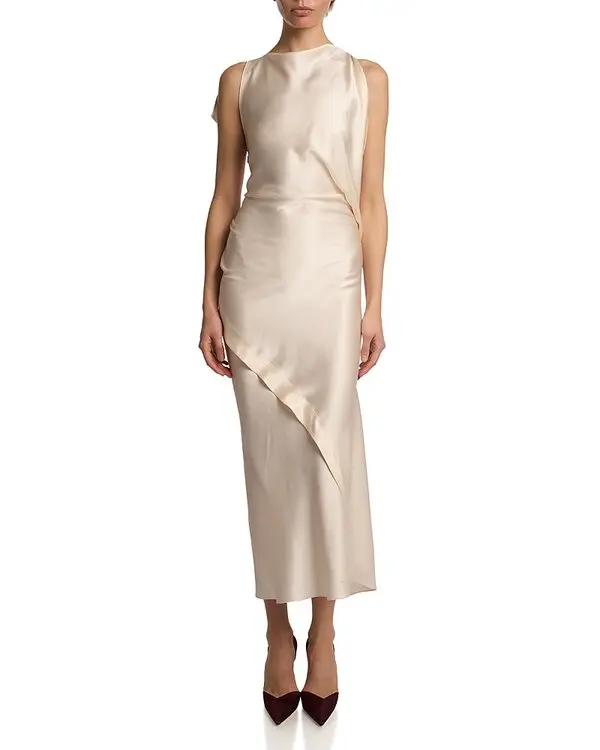 Victoria Beckham Sleeveless Draped Dress - Elderflower