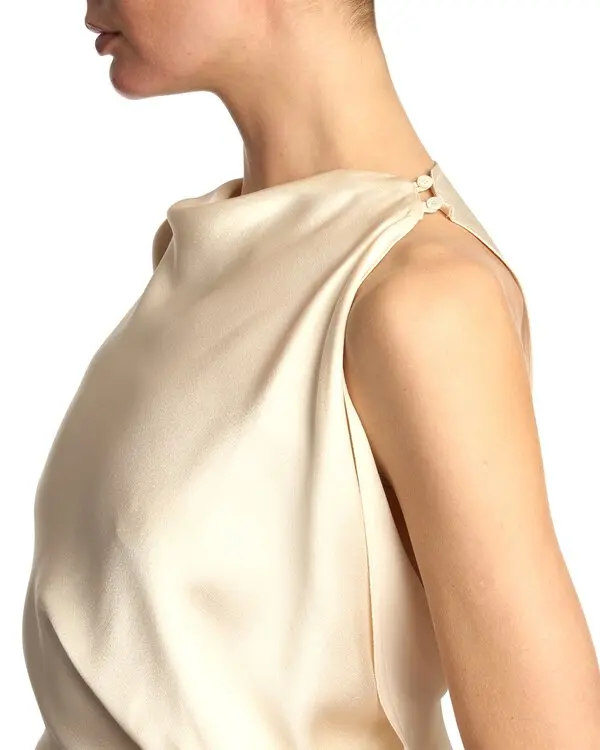 Victoria Beckham Sleeveless Draped Dress - Elderflower