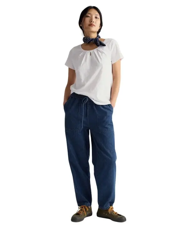 SEASALT CORNWALL Appletree Scoop Neck Jersey T-shirt With Floral Print - Salt