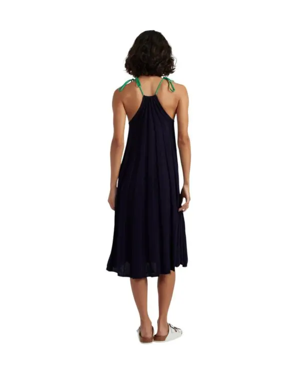 Chinti & Parker Cotton Cherry Tie Strap Swing Dress