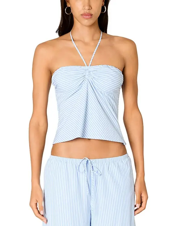 NIA Domenico Striped Halter Top