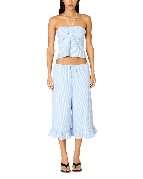 NIA Domenico Striped Halter Top