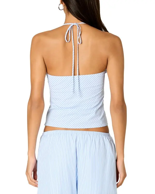 NIA Domenico Striped Halter Top