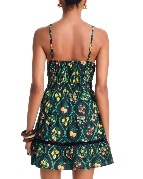 Aqua Lemon Flower Mini Dress