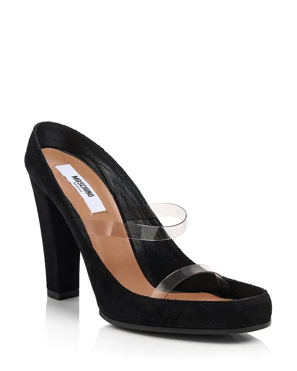 Moschino Transparent Strap High Heel Sandals