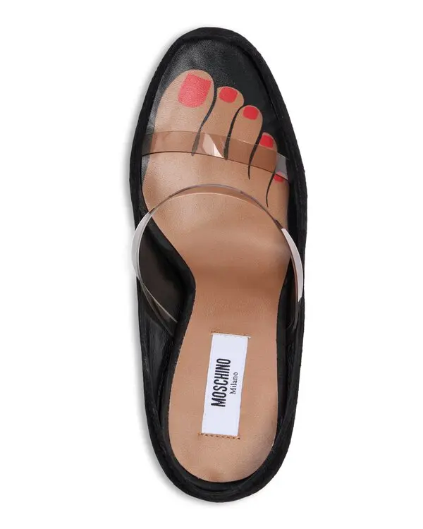 Moschino Transparent Strap High Heel Sandals
