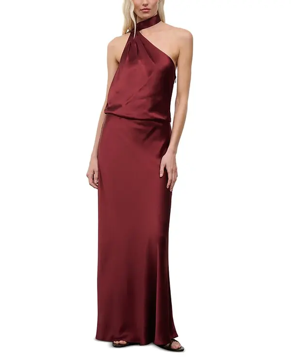 Staud Estelle Tie Neck Maxi Dress - Pinot