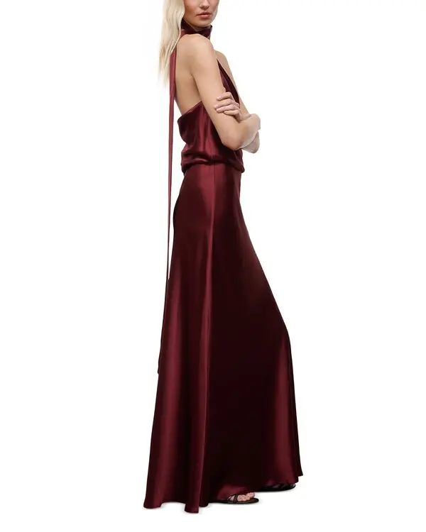 Staud Estelle Tie Neck Maxi Dress - Pinot