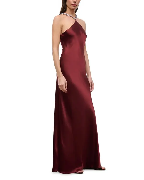 Staud Cadence Metallic Strap Maxi Dress