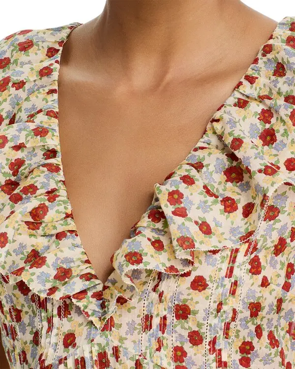 Sea Viera Ruffled Floral Midi Dress