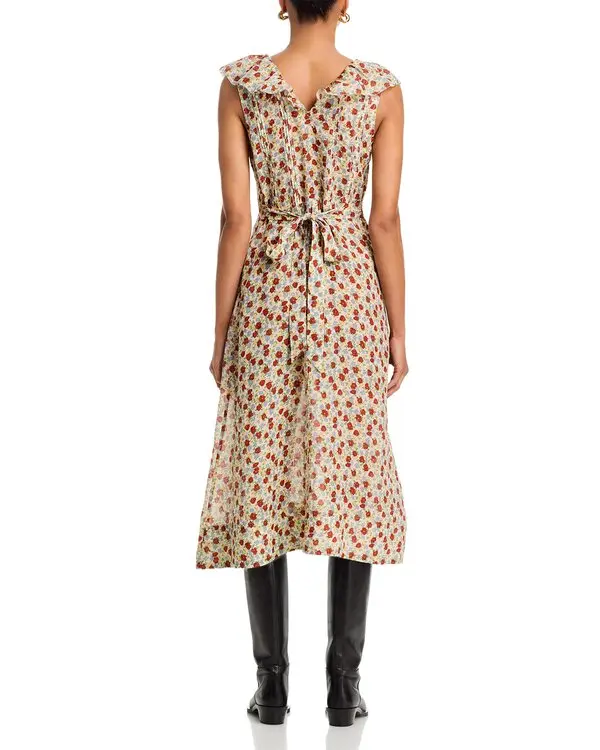 Sea Viera Ruffled Floral Midi Dress