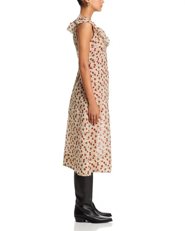 Sea Viera Ruffled Floral Midi Dress