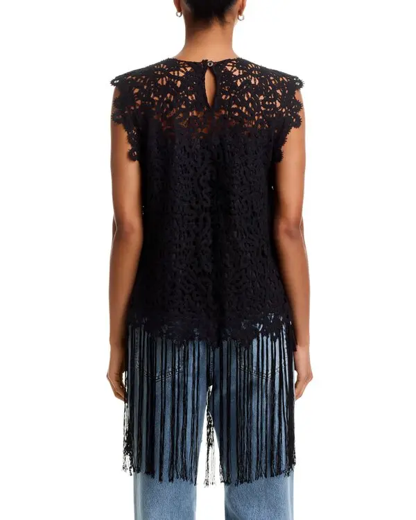 Sea Alina Halter Top With Fringe Detail