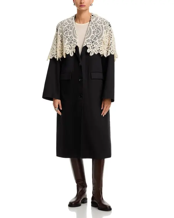 Sea Alina Embroidered Oversized Coat