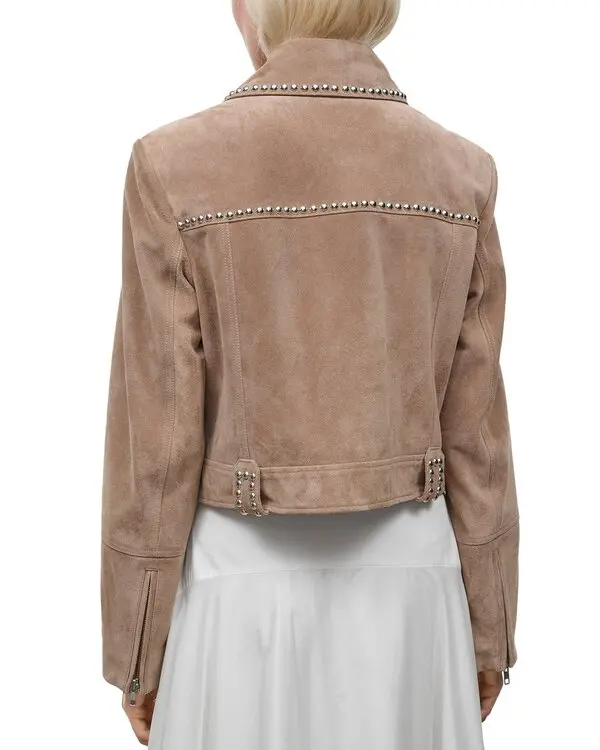 Staud Embellished Suede Jacket