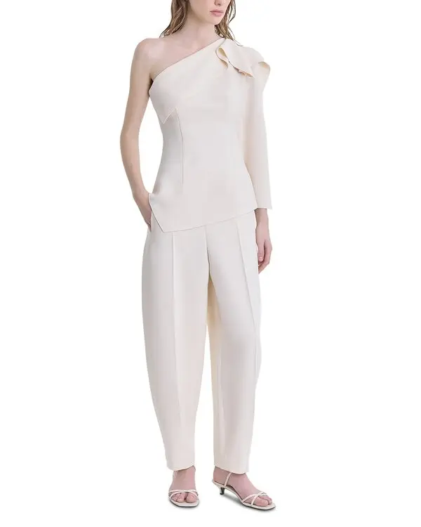 FFORME Lavinia Asymmetric One Shoulder Top - Cream