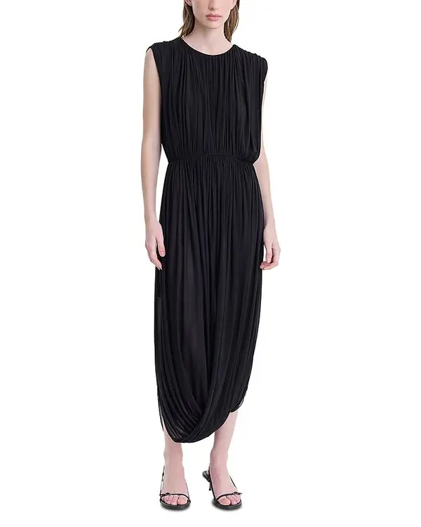 FFORME Leonora Draped Jersey Dress - Black