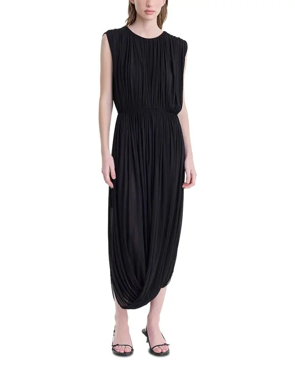 FFORME Leonora Draped Jersey Dress - Black