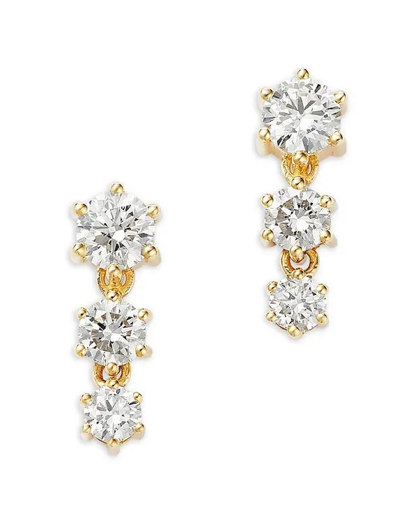 Bloomingdale'S Certified Diamond Graduated Drop Earrings In 14k 1.0 Tcw - Gold