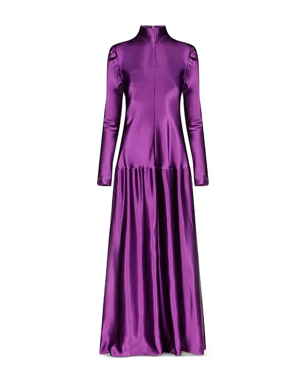 FFORME Mila Bias Cut Long Sleeve Maxi Dress