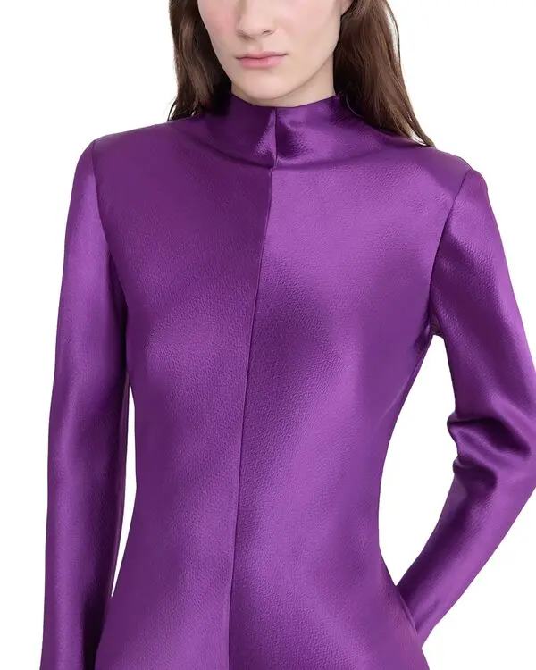 FFORME Mila Bias Cut Long Sleeve Maxi Dress - Violet