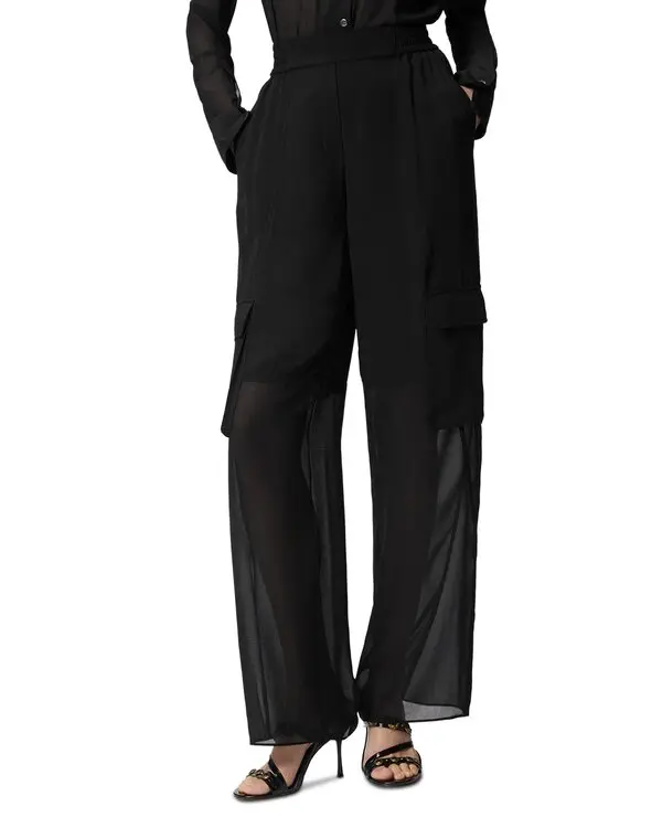 Pinko Casteggio Georgette Cargo Pants - Black