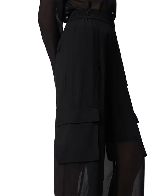 Pinko Casteggio Georgette Cargo Pants - Black