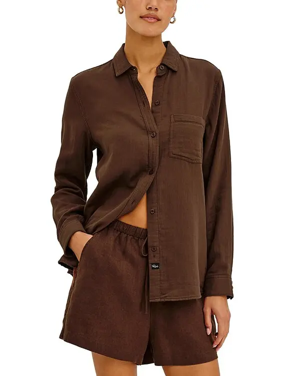 Rails Freeman Cotton Button-up Shirt - Espresso