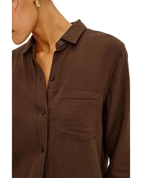 Rails Freeman Cotton Button-up Shirt - Espresso