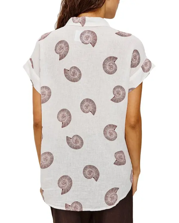 Rails Farrah Linen Blend Shell Print Shirt
