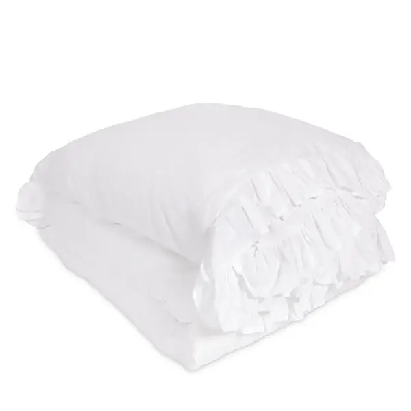 POM POM AT HOME Charlie Ruffle Duvet Set, Twin/twin Xl - White