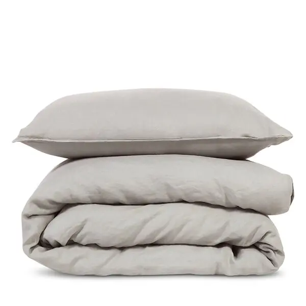 POM POM AT HOME Parker Linen Duvet Set, Twin/twin Xl - Flax